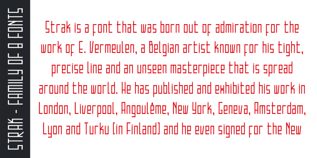 Strak Font - Kustomtype