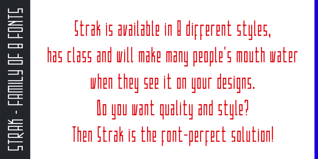 Strak Font - Kustomtype